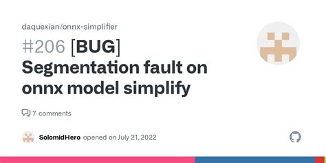 BUG Segmentation Fault On Onnx Model Simplify Issue 206