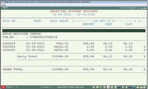 How To Export Party Wise Sale Tax Register Into Excel Format In Marg