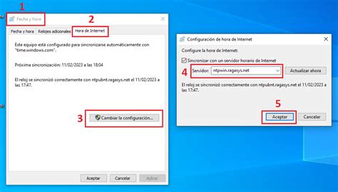 Configuración Ntp Client En Windows Ragasys Sistemas