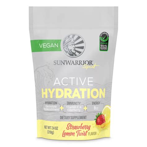 Sunwarrior Active Hydration 210g Strawberry Lemon Twist Epe
