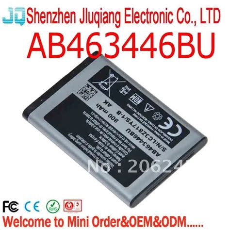 AB463446BU Battery For Samsung GT E2530 GT E2550 GT E3300 GT M2310 GT ...