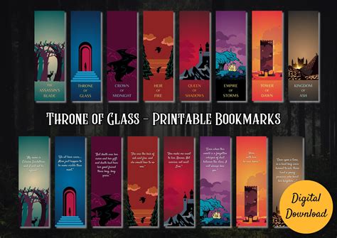Best 13 Throne Of Glass Tandem Read Bookmarks Guide Set Of Two Eos