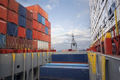 Cargo Operation Aboard Container Ship Stock Image Image Of Brazilian Brazil 53650303