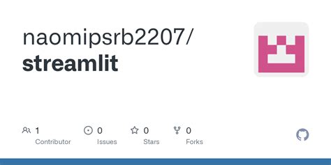 Github Naomipsrb Streamlit