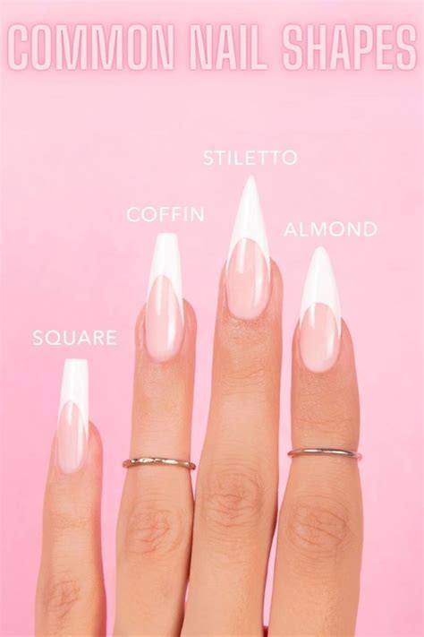 The 4 Most Common Nail Shapes With Photos Nail Shapes Simple