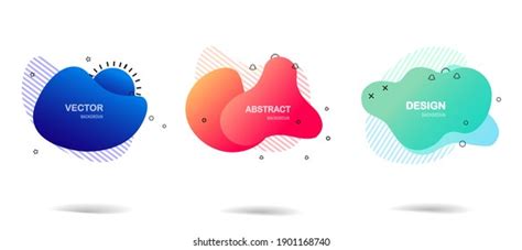 Abstract Colorful Blobs Set Isolated Abstract Stock Vector Royalty Free 1901168740 Shutterstock