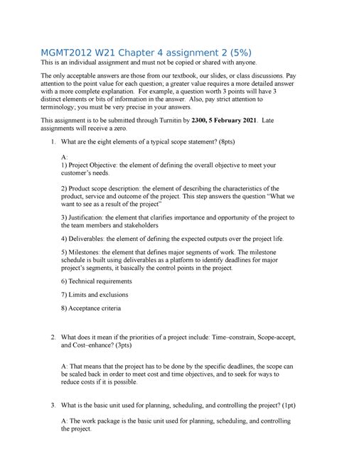 Assignment 2 Week 3 Chapter 4 Mgmt2012 W21 Chapter 4 Assignment 2 5