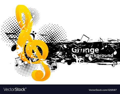 Grunge Music Background Royalty Free Vector Image