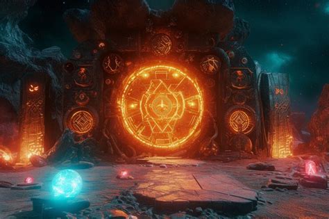 Premium Photo A Visually Striking Scifi Setting Radiating Energy