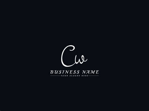 Initials Cw Wc Signature Logo Creative Cw Logo Letter Design 15366208