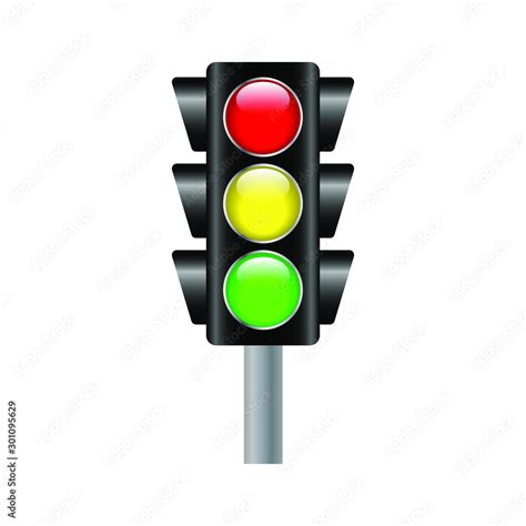 Traffic Light Traffic Light Sequence Vector Icon Red Yellow Green