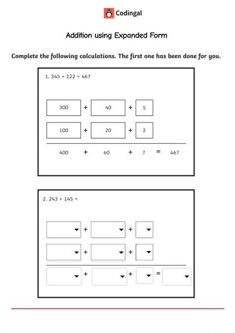 M G02m05l23 Wc02 Addition Using Expanded Form Interactive Worksheet Topworksheets