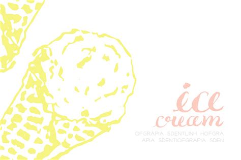 흰색 배경 복사 공간에 고립 된 아이스크림 특 종 콘 패턴 손 그림 잉크 브러시 스타일 노란 색과 아이스크림 핑크 텍스트 그리기 아이스크림에 대한 스톡 벡터 아트 및 기타