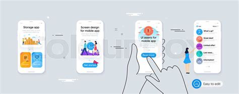 Help App Lock And Justice Scales Line Icons For Website Pr Colourbox