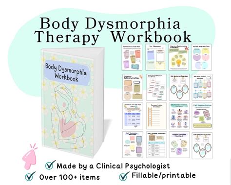 Body Dysmorphia Workbook Body Dysmorphia Worksheets Therapy Body