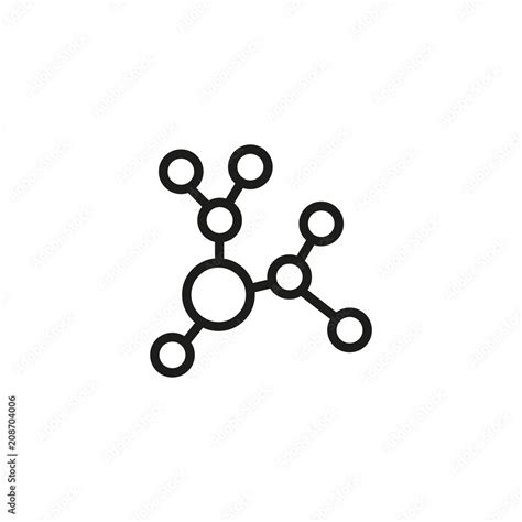 Molecule Line Icon Structure Bond Compound Ethanol Chemistry