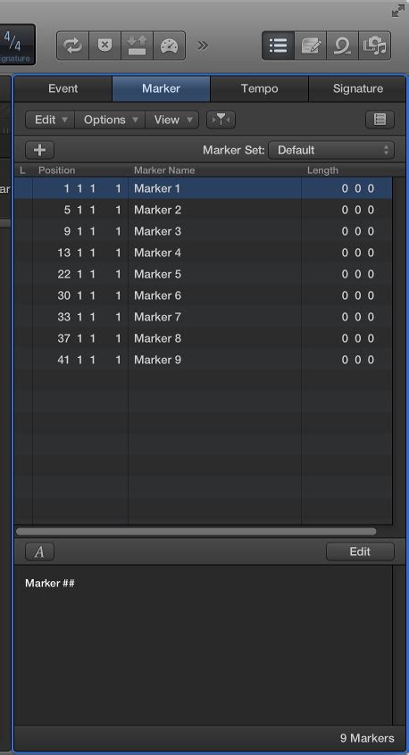 Markers Overview Logic Pro X Help