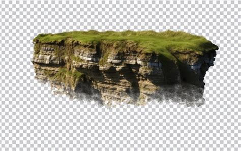 Green Grass Island Isolatd Premium Ai Generated Psd