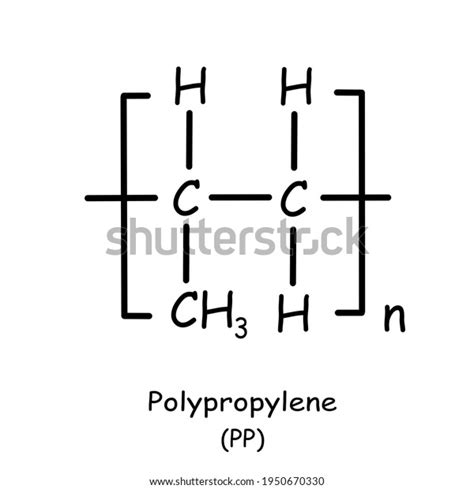화학구조 템플릿 폴리 프로필렌 Pp 스톡 일러스트 1950670330 Shutterstock