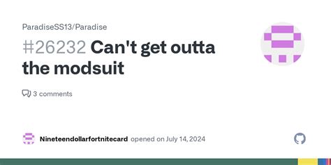 Can T Get Outta The Modsuit Issue ParadiseSS Paradise GitHub