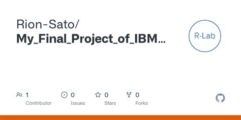 GitHub Rion Sato My Final Project Of IBM Data Science Professional