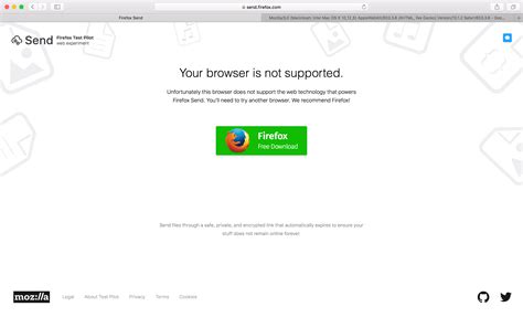 Improve Your Browser Is Not Supported Message · Issue 377 · Mozilla