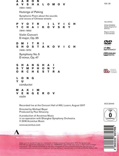 Maxim Vengerov Shanghai Symphony Orchestra Long Yu Hutongs Of Peking Concerto Bol Com