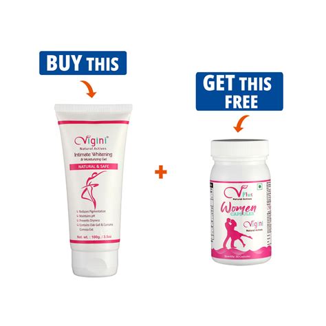 Vigini Intimate Whitening And Moisturizing Gel 100g And Get Vigini V Plus Natural Actives Women
