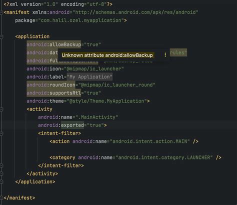 It Doesn T Unknown Some Attributes In AndroidManifest Xml For Android