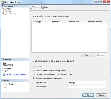 How To Add Sql Server Linked Server On Sql Server 2012