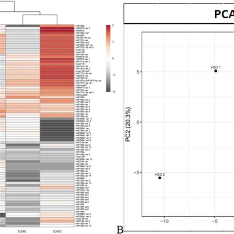 A Heat Map Of The Log2 Fold Change Differentially Expressed MiRNAs