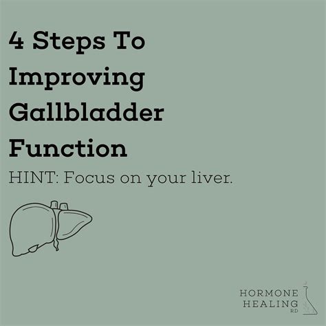 4 Steps To Improving Gallbladder Function Hormone Healing Rd