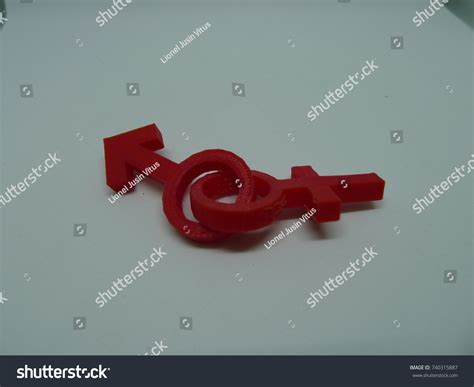Red D Printed Sex Symbol Concept Stock Photo Edit Now