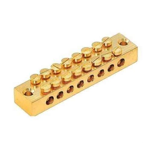 Shocked Proof Electric Brass Terminal Block For Electronic Connectors Material Brass