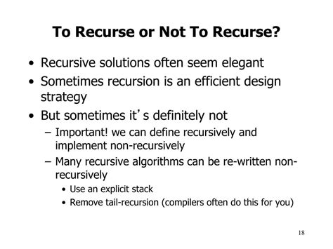 Ppt Introduction To Recursion And Recursive Algorithms Powerpoint
