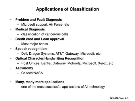 Ppt Notes 9 Probability And Classification Powerpoint Presentation