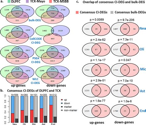 A Overlap Across Three Independent Rnaseq Datasets Of Bulk Degs Upper Download Scientific