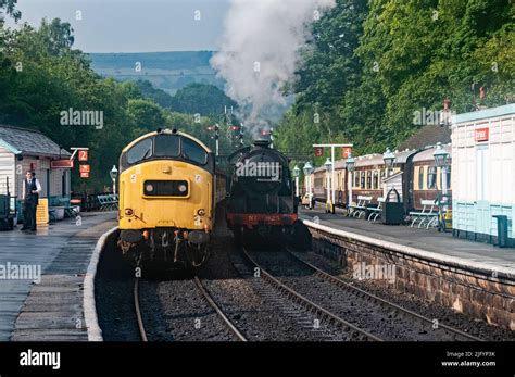 Around The Uk Steam Locomotive Sr S15 Class No 825 Passing A Br Class 37 No 37264 In