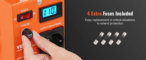 VEVOR 2000VA Variable Voltage Transformer 6 6A 0 300V Voltage Regulator LCD CE VEVOR EU