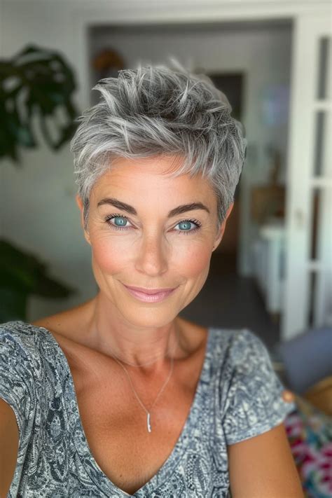 Gray Pixie Hairstyles For The Modern Chic Woman