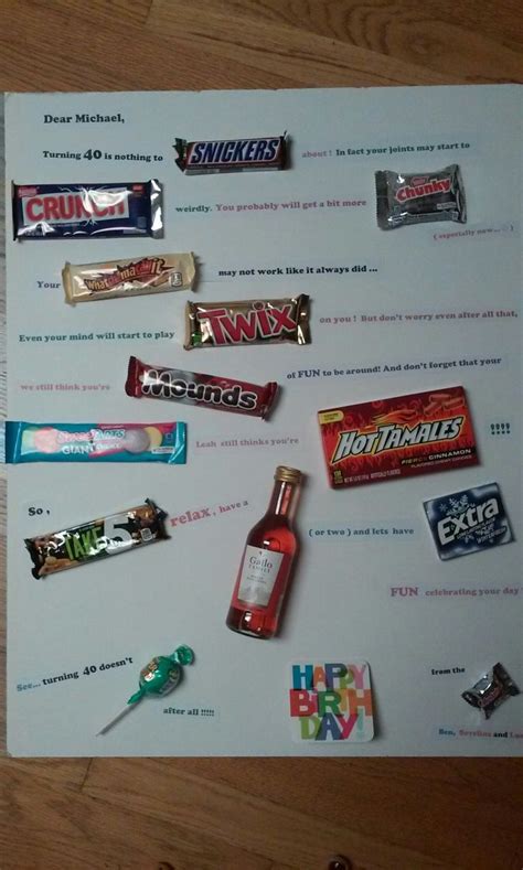 Assorted Candy Bars On Paper