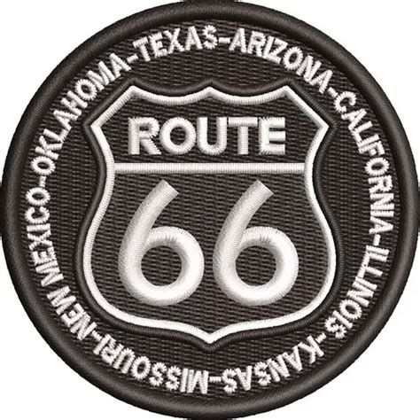 Patch Bordado Rota 66 Eua Estados Unidos Motociclista Rt38 Mercadolivre
