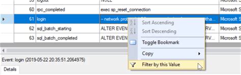 view sql server extended events data