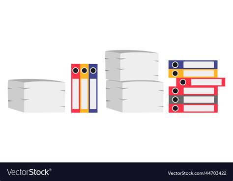 Office File Paper Folder Set Royalty Free Vector Image