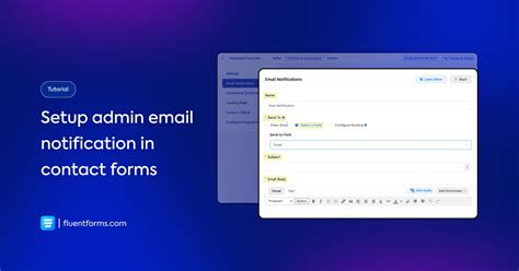 How To Set Up Admin Email Notifications In Wordpress Forms Fluent Forms