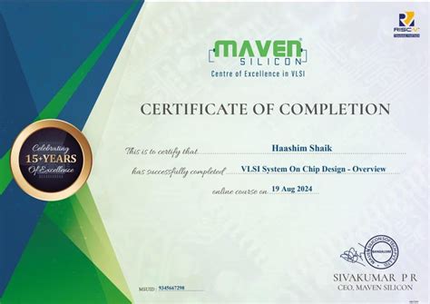 Haashim Shaik On Linkedin Vlsi Systemonchip Soc Mavensilicon