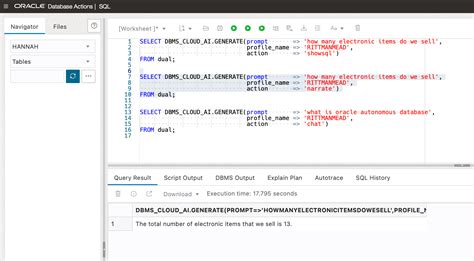 Oracle Autonomous Database Select Ai