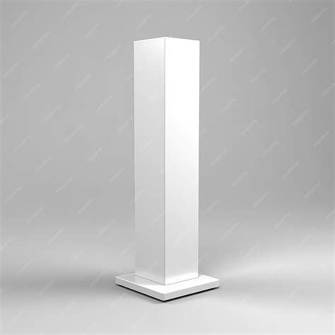 Белая встроенная панель квадратная колонна пьедестал дисплей стойка 3 ...