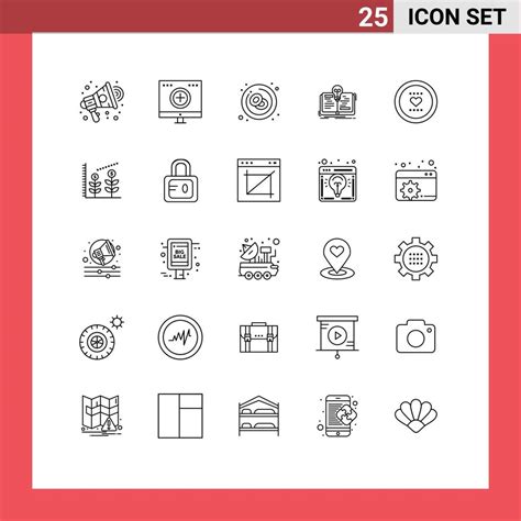 Pictogram Set Of 25 Simple Lines Of Story Idea Recovery Book Leukemia Editable Vector Design