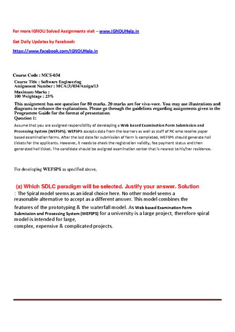 Mcs 034 Solved Assignments For More Ignou Solved Assignments Visit